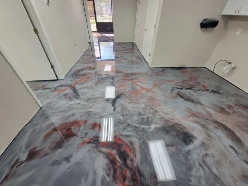 Metallic Epoxy Flooring Marbled - Orlando Florida WOW Factor!