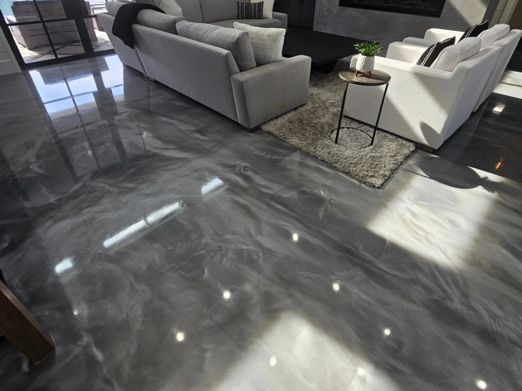 Metallic Epoxy Flooring Marbled - Orlando Florida WOW Factor!